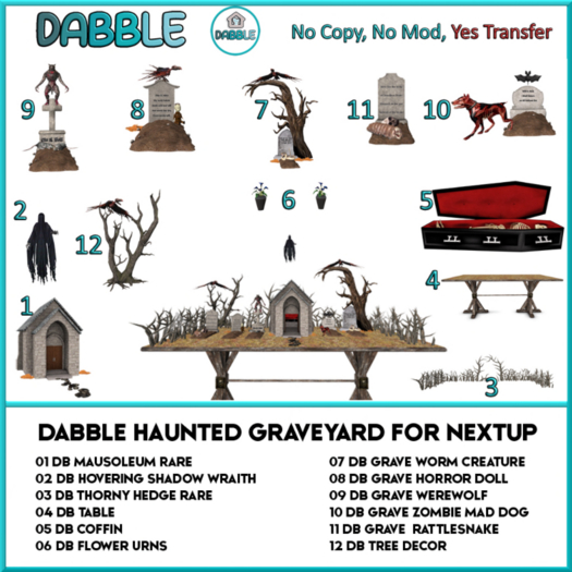 Second Life Marketplace - 01 MAUSOLEUM - HAUNTED GRAVEYARD BOX RARE