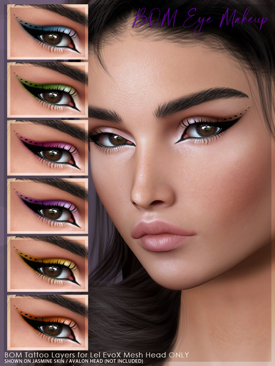 Second Life Marketplace - -Belleza- Lel EvoX BOM Eye Makeups