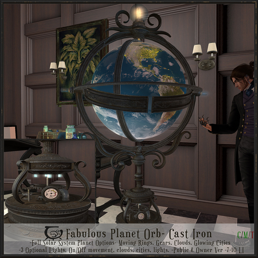 Second Life Marketplace - Fabulous Planet Orb- Cast Iron