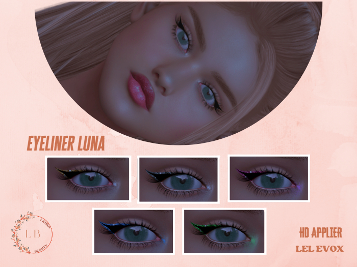Second Life Marketplace - Laura Beauty - Eyeliner Luna - LeL EvoX - Unpack