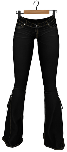 Second Life Marketplace - RIOT / Willow Laced Flares - Black