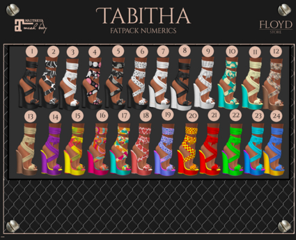 Second Life Marketplace - .:FLOYD:.Tabitha Sandals Fatpack