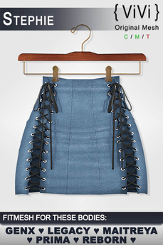 Second Life Marketplace - { ViVi } Stephie - Lace-up Leather Skirt ...