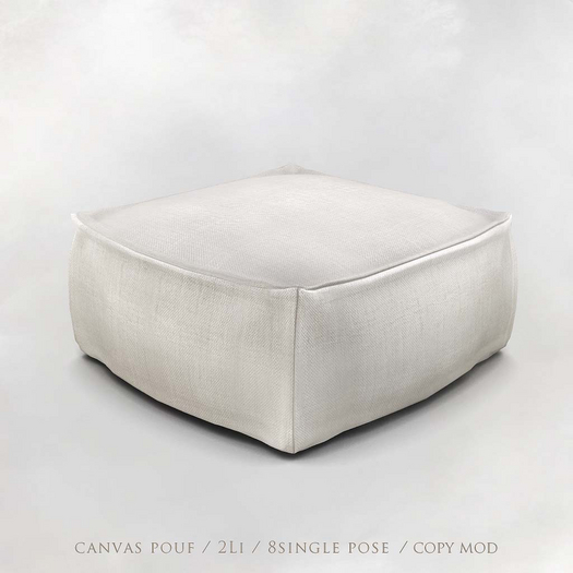 Second Life Marketplace - {anc} canvas pouf (allcolor)