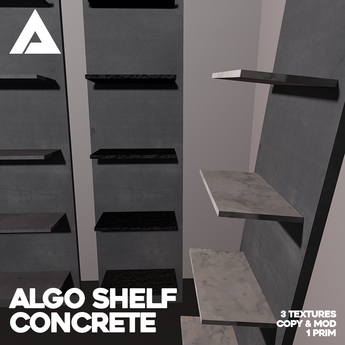 Second Life Marketplace - [ALPHA] Shelf ALGO - Concrete (add me)