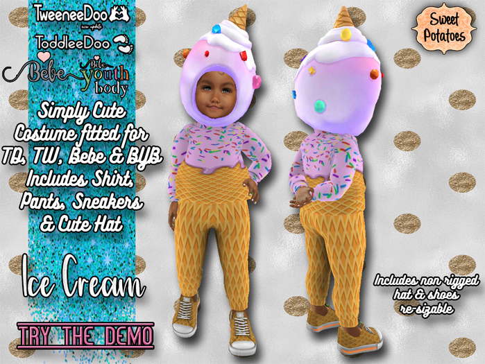 Second Life Marketplace - Simply Cute Costume for TD/BEBE/TW/BYB - Ice ...