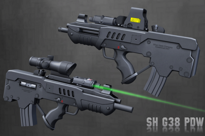 Second Life Marketplace - SH RP Prop Gun - G38 PDW