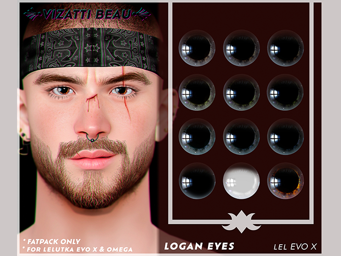 Second Life Marketplace - VIZATTI BEAU - LOGAN EYES - [unpacker]