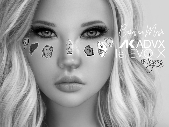 Second Life Marketplace - DEMO - Cute Stickers EVOX-ADVX, (Boxed)