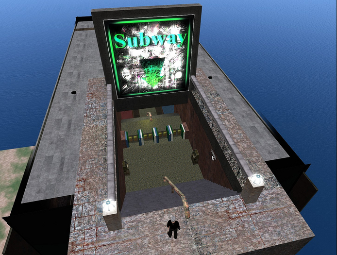 Second Life Marketplace - wide platform subway