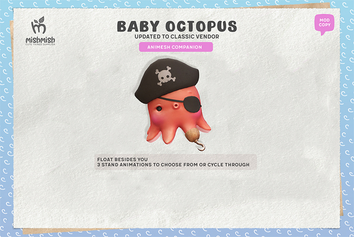 Second Life Marketplace - MishMish - Baby Octopus Companion - The ...