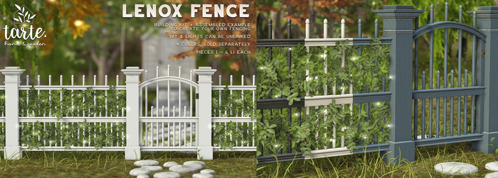 Second Life Marketplace - tarte. lenox fence - FULL SET