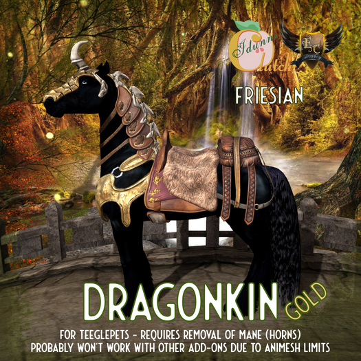 Second Life Marketplace - *IC* DragonKin - Gold - Friesian