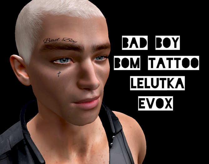 Second Life Marketplace - Bad Boy Bom Tattoo Face Lelutka/evox