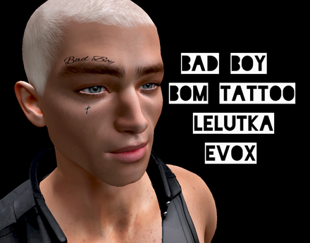 Second Life Marketplace - Bad Boy Bom Tattoo Face Lelutka/evox