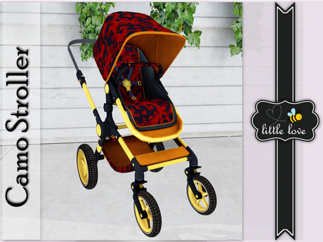 Second Life Marketplace - .::little love::. Camo Stroller [Red]