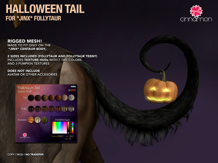 Second Life Marketplace - *CINNAMON* Jinx Centaur - Halloween Folly Tail