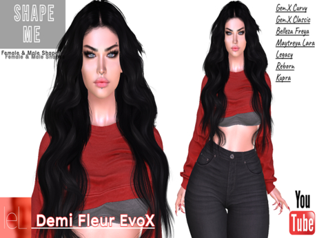 Second Life Marketplace - Shape Me - Demi Fleur Head EvoX Shape