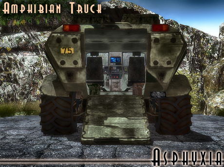 Second Life Marketplace - Asphyxia Amphibian Army Truck "The Bear" (GTFO!)