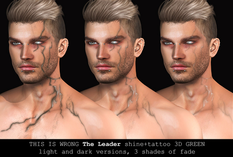 Second Life Marketplace - THIS IS WRONG The Leader shine+tattoo - green ...