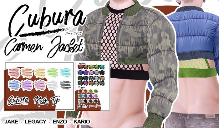 Second Life Marketplace - Cubura Jacket and Top Pack