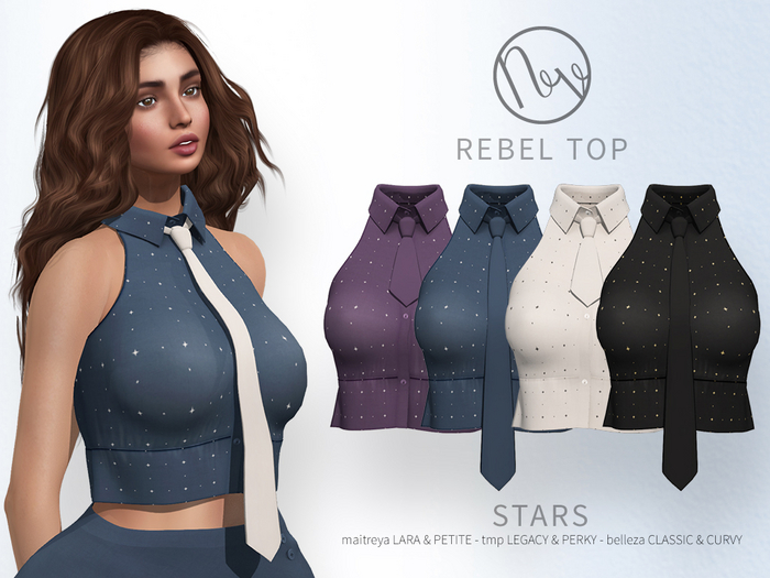 Second Life Marketplace - neve top - rebel stars