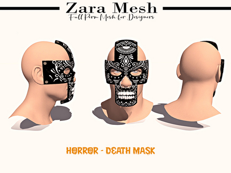 Second Life Marketplace - ZM - Horror - Death Mask - FULL PERM MESH
