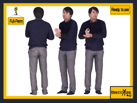 Second Life Marketplace - ::DisturbeD:: Raffiel Man Clapping Character ...