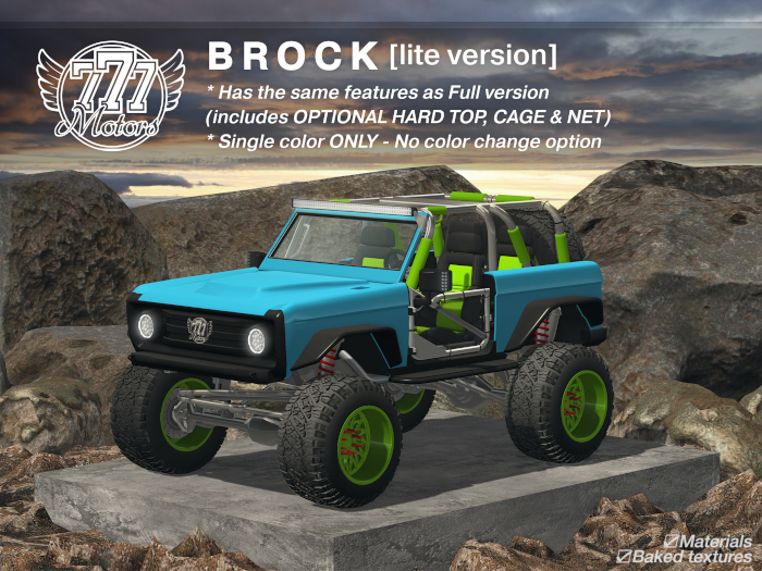 Second Life Marketplace - [777-lite] BROCK - Blue (Add)