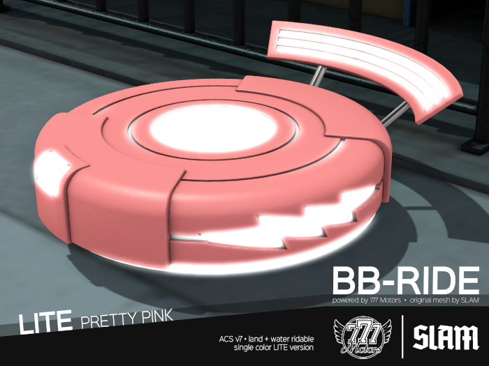 Second Life Marketplace - [777xSLAM] BB-RIDE [lite/PRETTY PINK] (Add)