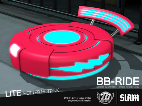 Second Life Marketplace - [777xSLAM] BB-RIDE [lite/HOTTER HOTPINK] (Add)