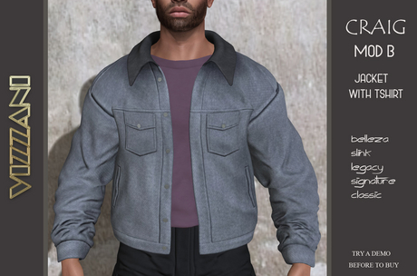 Second Life Marketplace - FANTASTIC JACKET MESH MOD. CRAIG -B- CREATED ...