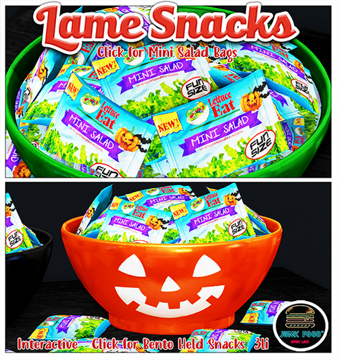 Second Life Marketplace - Junk Food - Lame Snack Salad (Orange Pumpkin)