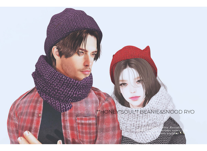 Second Life Marketplace - **Honey*Soul**Beanie&Snood_Ryo(FULLPACK)