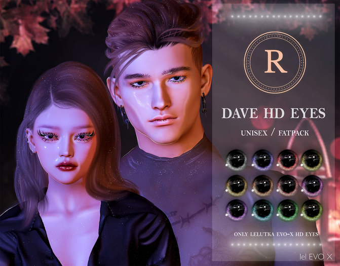 Second Life Marketplace - [ R U V A ] - Dave HD Eyes - EVOX