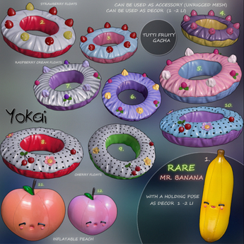 Second Life Marketplace - 9.YOKAI - Pool Party GACHA - Floral Swan Float 1