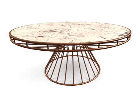 Second Life Marketplace - ChiMia:: Marble & Copper Dining Table - Daily ...