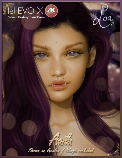 Second Life Marketplace - ::Loa:: Aaila Skin ~Lelutka EVO X / VELOUR ...