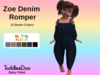 Second Life Marketplace - * KOOL KIDZ * Zoe Denim Romper for Toodleedoo