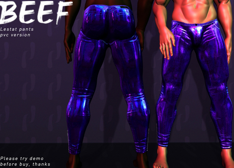 Second Life Marketplace - BEEF Lestat Chain pants PVC Kario VIOLET