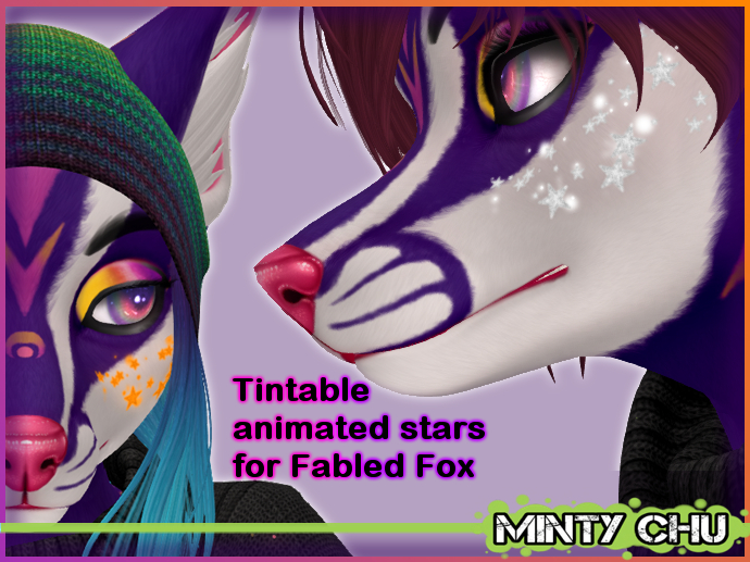 Second Life Marketplace - Animated Fabled Fox cheek sparkles by Minty Chu