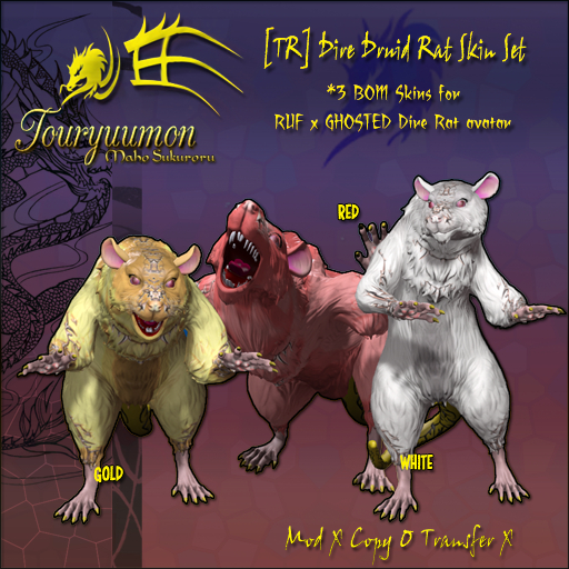 Second Life Marketplace - [TR] Dire Druid Rat Skin Set