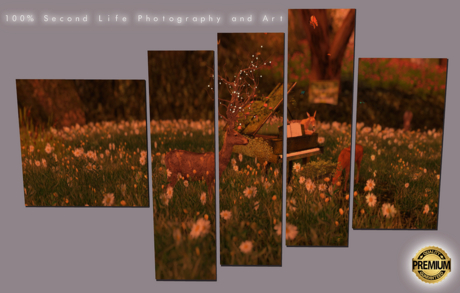 Second Life Marketplace - K.b. Music in the forest canvas Second Life Photo