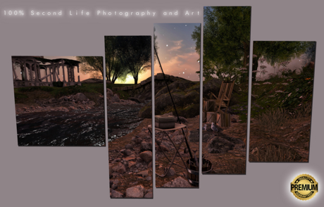 Second Life Marketplace - K.b. Lonely Fisherman canvas Second Life Photo