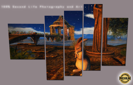 Second Life Marketplace - K.b. Sad Rabbit Canvas Second Life Photo