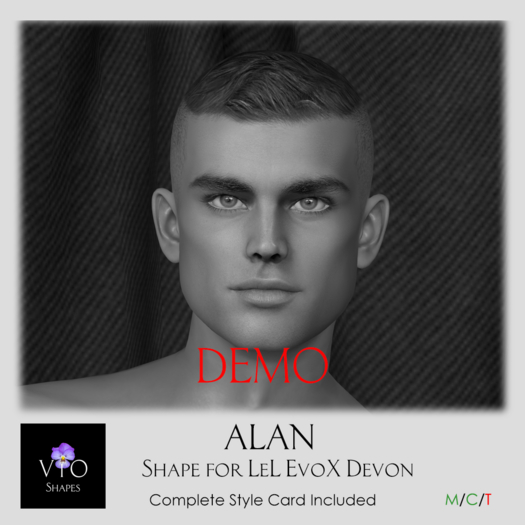 Second Life Marketplace - ViO DEMO - ALAN Shape for Lelutka EvoX Devon