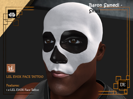 Second Life Marketplace - Day of The Dead: Baron Samedi - Skull