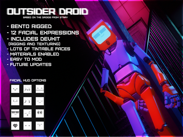Second Life Marketplace - [MCxGomi] Outsider Droid Avatar