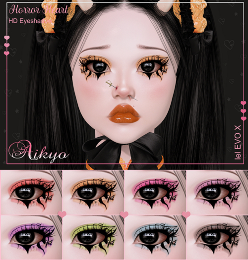 Second Life Marketplace - Aikyo - Horror Heart HD Eyeshadow