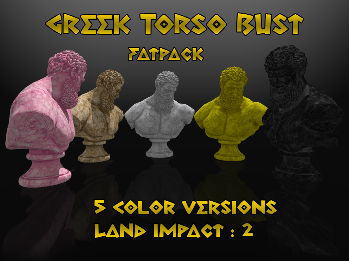 Second Life Marketplace - //T.R// Greek Torso Bust FATPACK